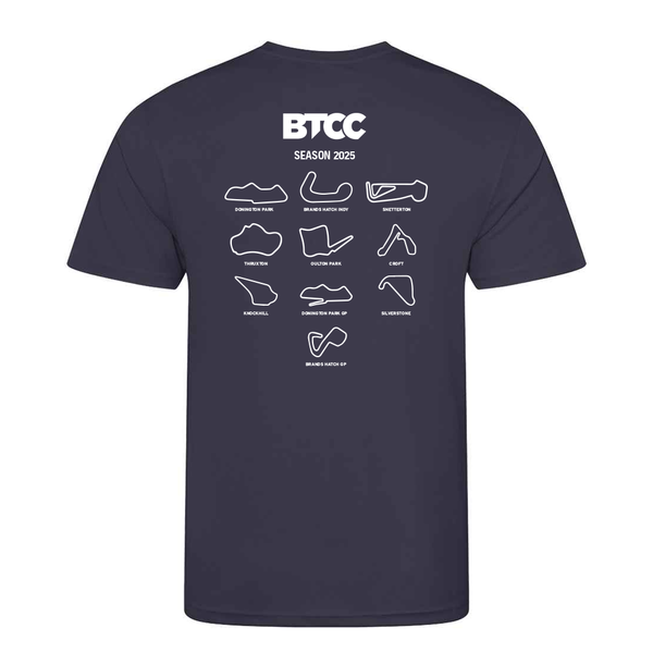 BTCC Calendar T-Shirt - Design 1 - 2025 - Navy - Dread