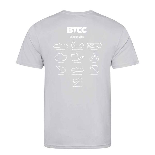 BTCC Calendar T-Shirt - Design 3 - 2025 - Pacific Grey - Dread