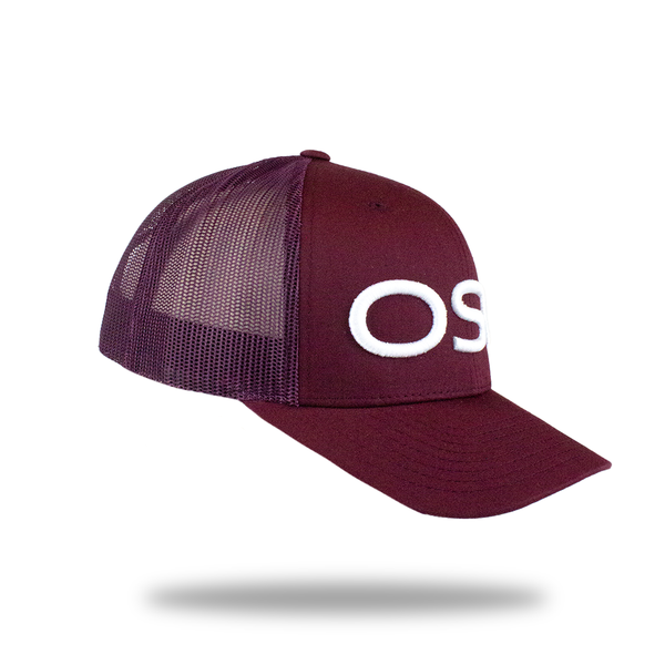 OSO Trucker Cap - Maroon/white - Dread